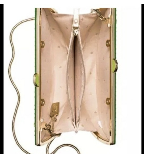 KATE SPADE Breath Of Fresh Air Jeweled Lime Slice Green Acrylic Clutch ...