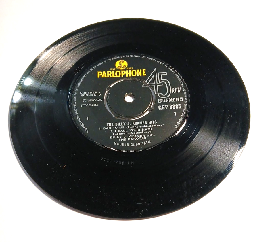 Billy J. Kramer With The Dakotas* – The Billy J. Kramer Hits 45 EP Mono ...