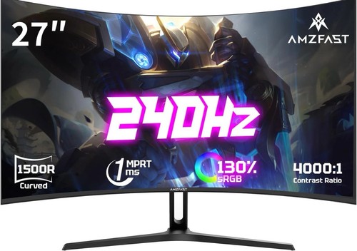 27 Inch 240Hz Curved Gaming Monitor - 1500R, FHD 1080P, 1Ms MPRT ...