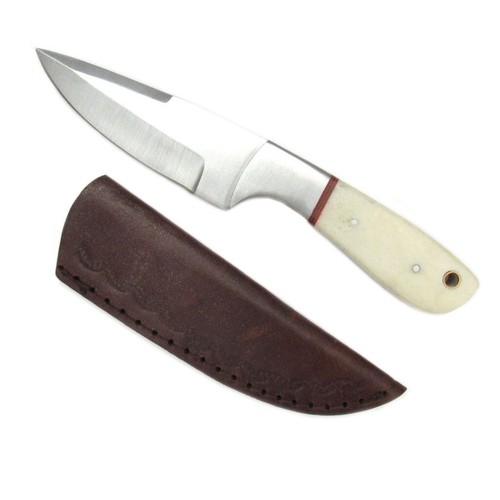 Bone Handle Small Boline 7.5" NEW Steel Knife w/ Leather Sheath | eBay