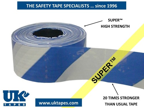 Blue/white SUPER barrier tape - extra high strength - nearly ...