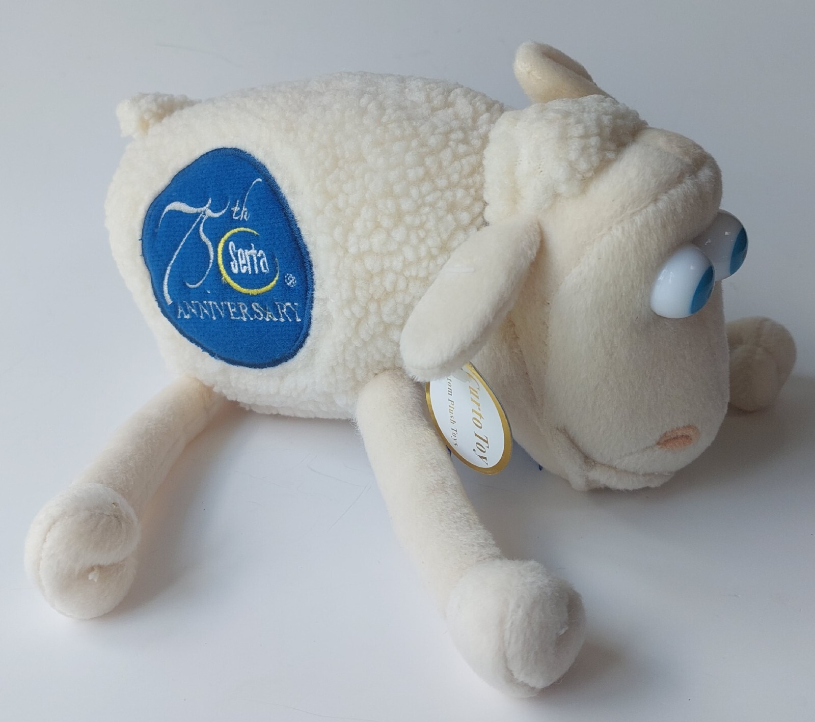Serta 75th Anniversary Sheep #75 Custom 8" Stuffed Plush Animal Curto ...