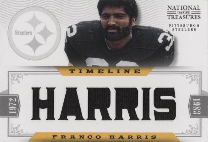 2012 Panini National Treasures - Timeline Materials Franco Harris #25 ...