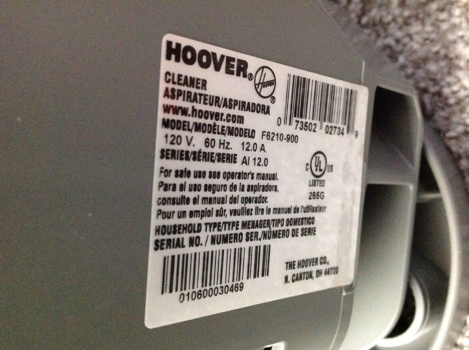 Hoover F6210-900 SteamVac Agility Vacuum carpet cleaner washer shampoo ...