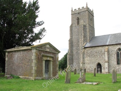 Photo 6x4 St Mary's church and the Harvey Mausoleum Tharston The ...