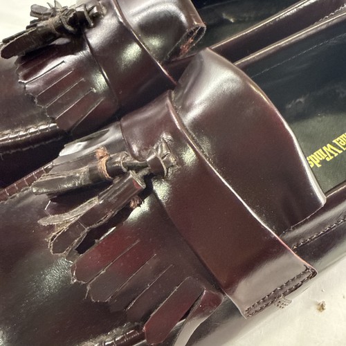 Samuel Windsor burgundy leather tassel loafers UK 9.5 EU43 mod ska new ...