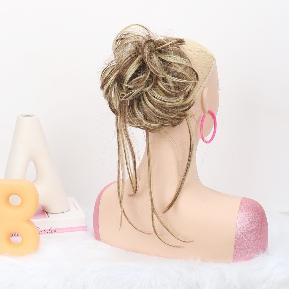 Lightweight Long Messy Bun Scrunchie Designed with Heat Resistant Wire ...