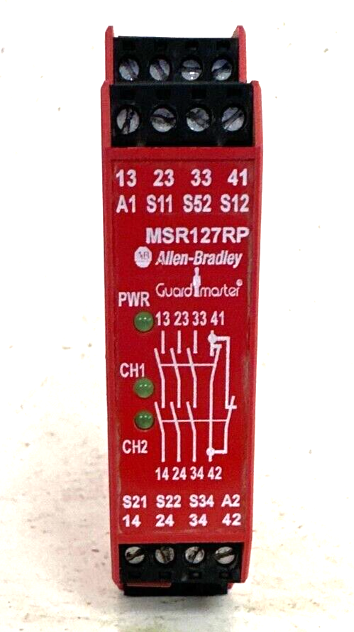 ALLEN BRADLEY SAFETY RELAY MSR127RP SERIES C 24 VAC/DC 50/60 HZ 2W AC ...
