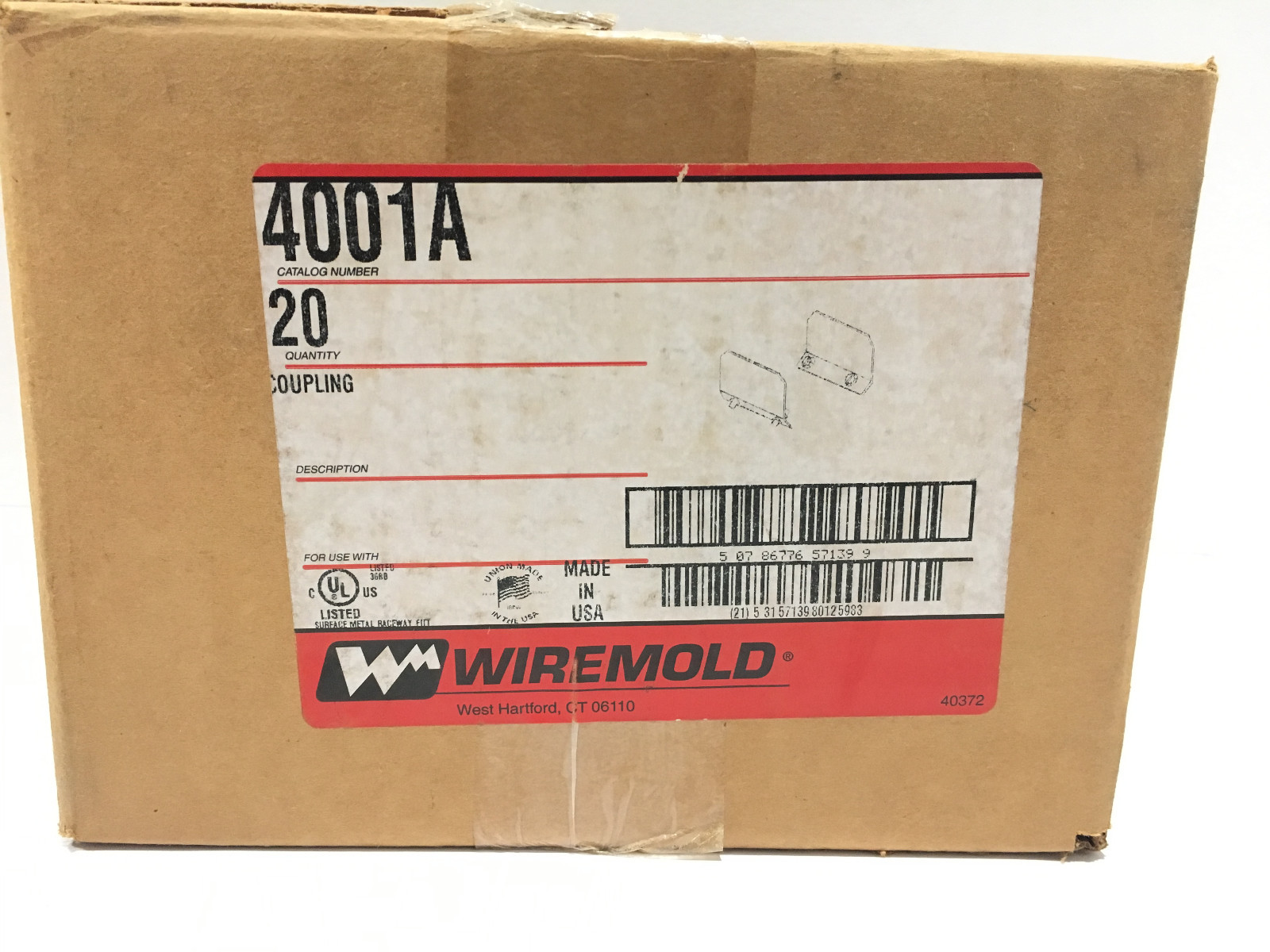 Wiremold 4001A Coupling, galvanized Steel 4000 Series LOT OF 20! | eBay