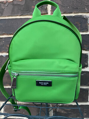$278 NWT Kate Spade Sam Nylon Small Green Backpack | eBay