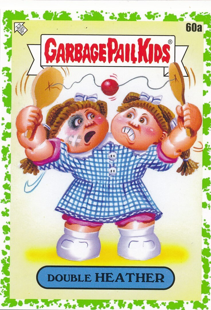 60a DOUBLE HEATHER 2024 GPK Garbage Pail Kids 1 Kids at Play GREEN ...
