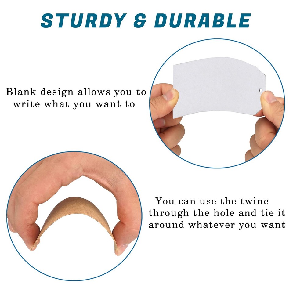 300 Pcs Price Tags with String Luggage Message Labels Tie on Bags ...