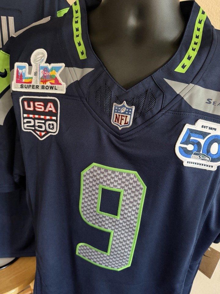 Kenneth Walker III Seattle Seahawks Super Bowl Jersey Men's Medium ...