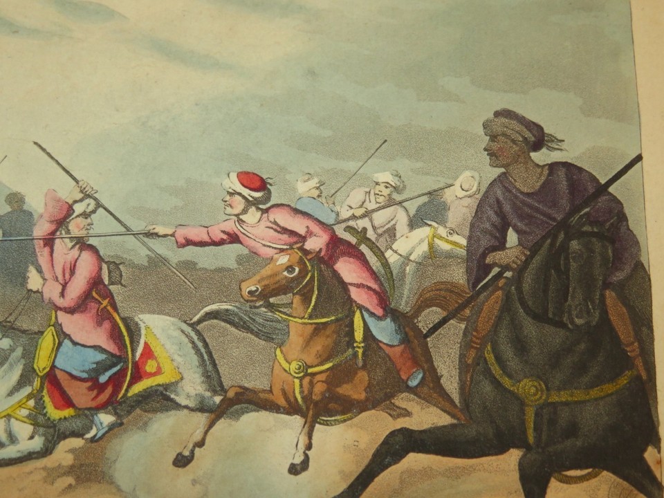 Samuel HOWITT COLOUR ENGRAVING MAMULUCK ORIENTALIST HORSES EGYPT ...