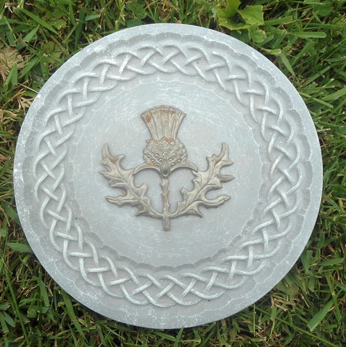 Celtic thistle mold plaque plastic mould plaster concrete casting 10" x ...
