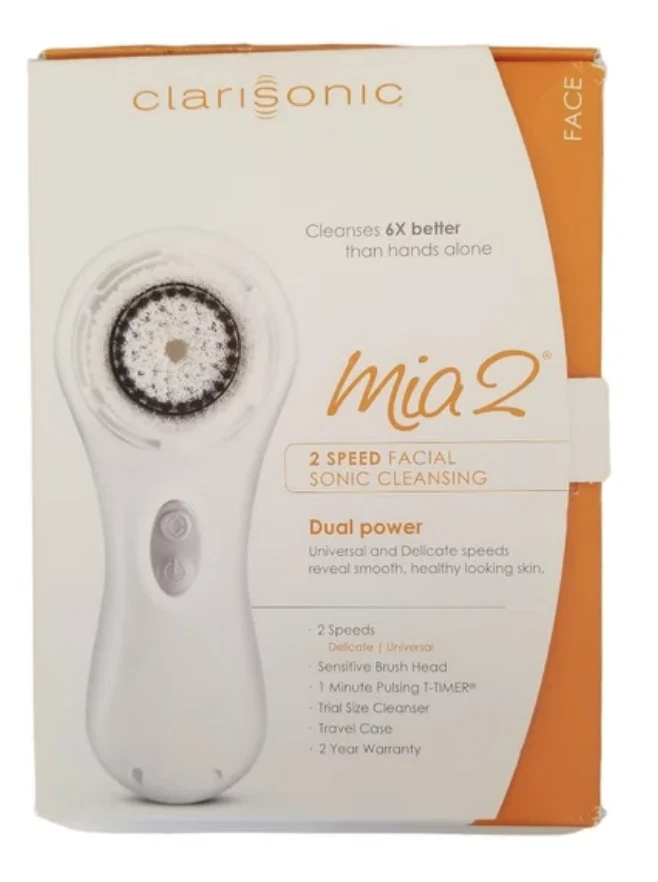 Clarisonic Mia 2 Sonic Facial Skin Cleansing Brush System,2 Speeds ...