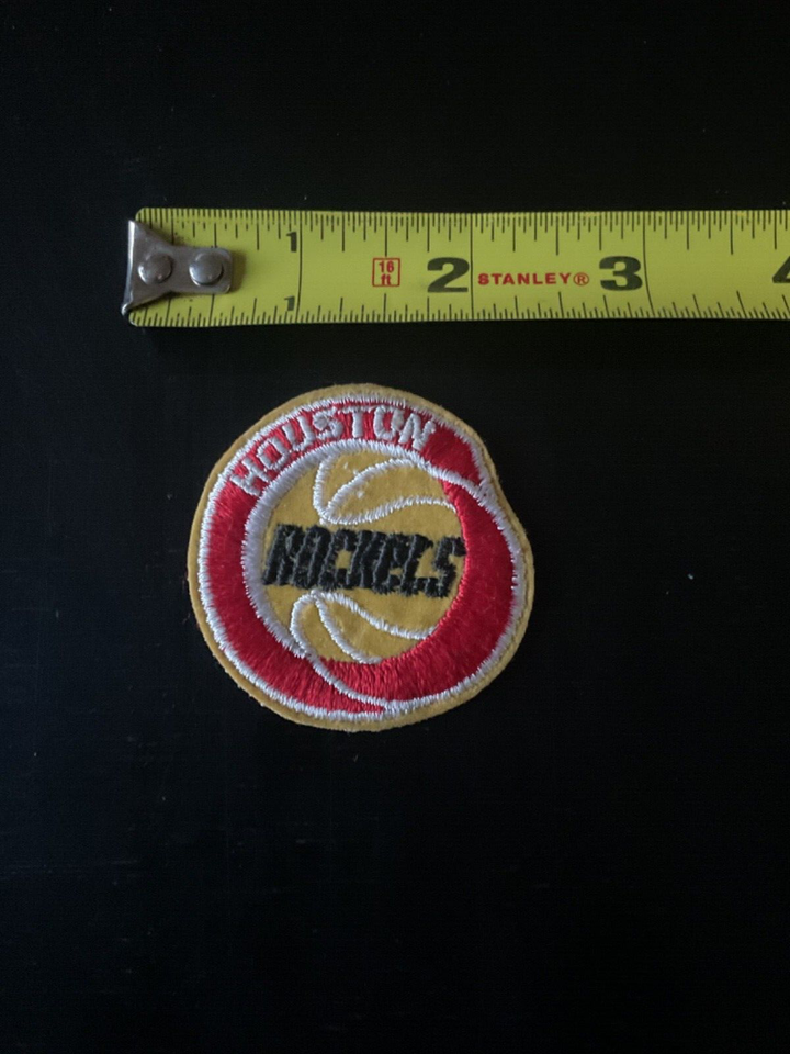 HOUSTON ROCKETS - NBA BASKETBALL VINTAGE 1980s 2" ROUND TEAM LOGO PATCH ...