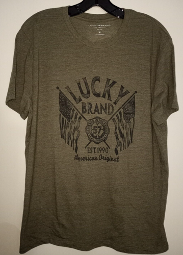 😃Lucky Brand Est 1990 SUPER SOFT Camo/Army Green Men T-Shirt M Medium ...