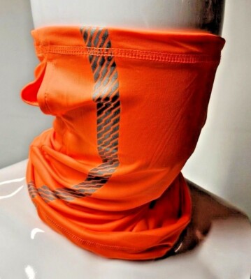 ORANGE Face Mask Sun Shield Neck Gaiter Balaclava Neckerchief Bandana ...