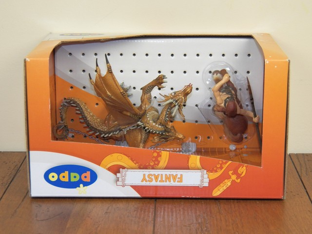 Papo #48947 Centaur Warrior & 2 Headed Gold Dragon Set for sale online ...