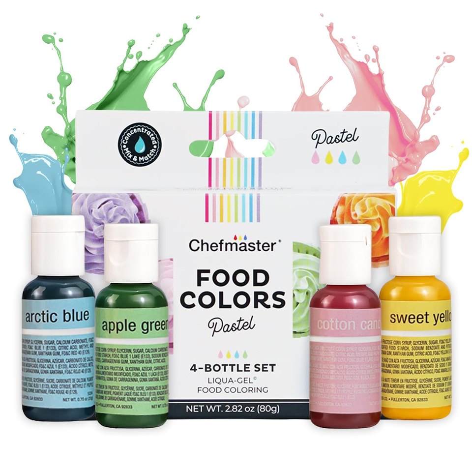 - Pastel Easter Colors Liqua-Gel Food Coloring Kit - Water-Based Food ...