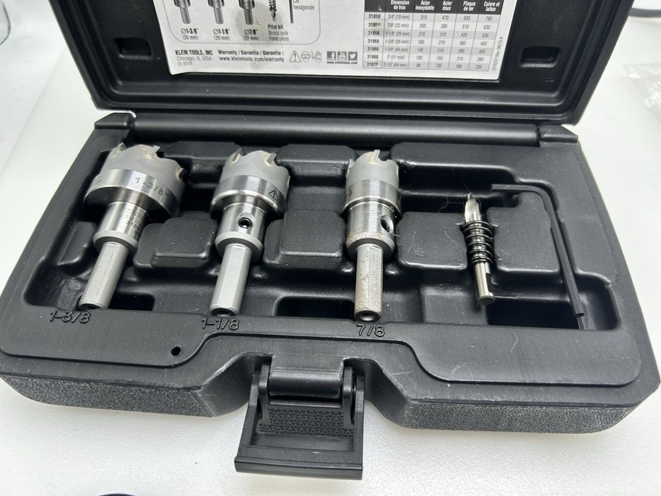 Klein 31872 Hole Saw Kit, Carbide Hole Cutter, 4-Piece 92644318726| eBay