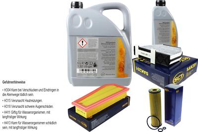 Inspektionspaket 6L Öl für Mercedes 229.51 5W30 + SCT Filterpaket ...