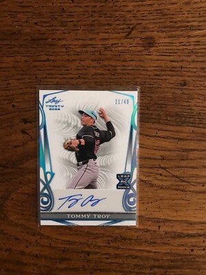 Tommy Troy Autograph Numbered 21/49 Leaf Trinity Baseball Card (12,484 ...