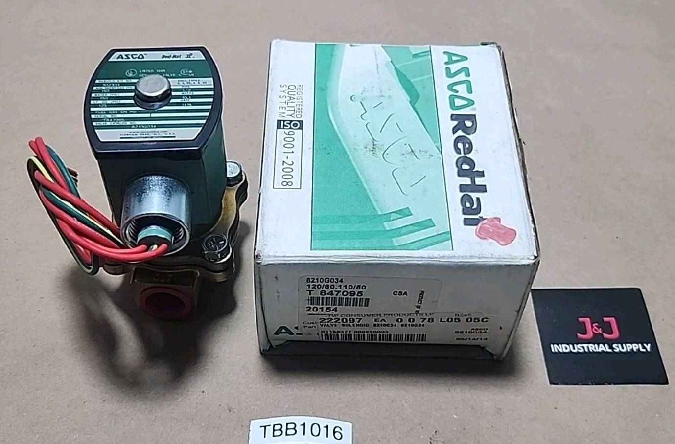 *NEW SURPLUS* Asco 8210G034 Red-Hat II Solenoid Valve 110/120V 1/2 ...