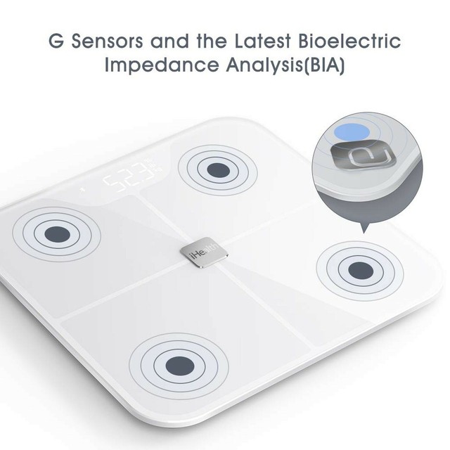 iHealth Nexus Body Fat Smart BMI Digital Bathroom Bluetooth Weight ...