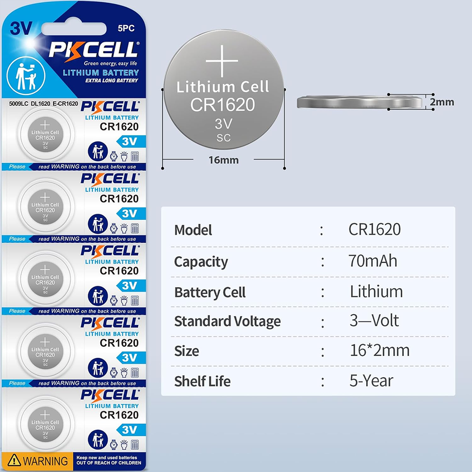Lot CR1025 CR1220 CR1620 CR2032 CR2450 CR2477 CR927 3V Coin Cell ...