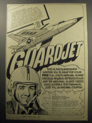 1967 National Guard Advertisement - F-105 - Guardjet | eBay