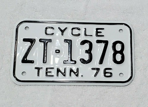 1976 Tennessee Motorcycle license Plate EXC | eBay
