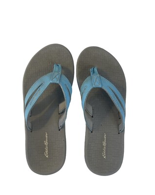 Eddie Bauer Women's Break Point Flip Flops Light Blue size 7.5 Sandals ...