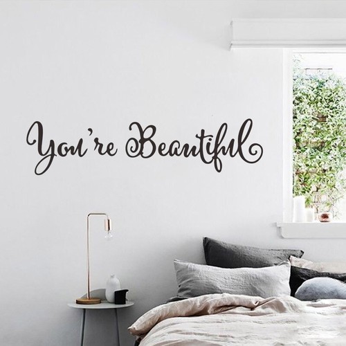 1 Set Wall Decal Stickers With You're Beautiful Letters Living Room ...