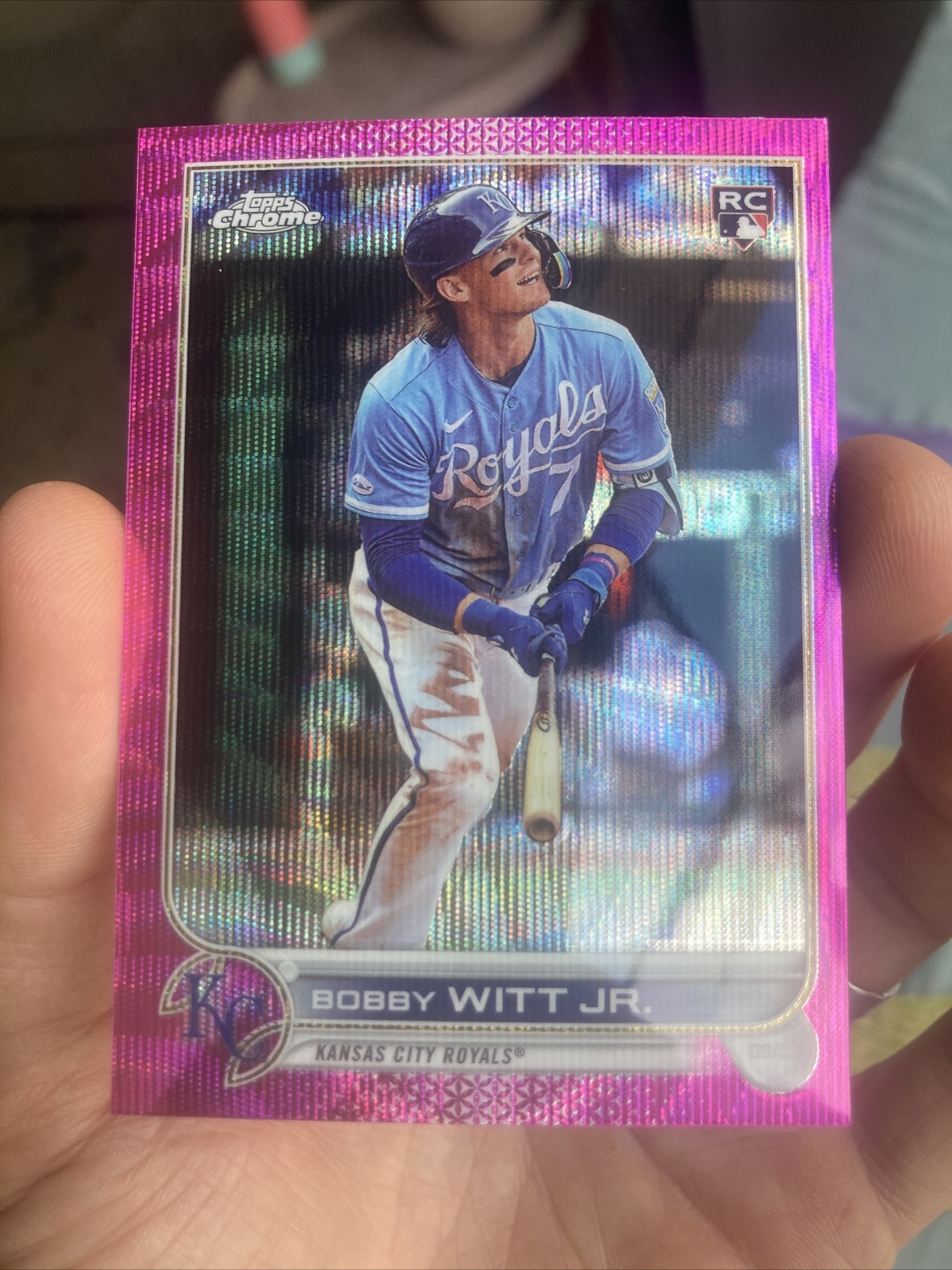 2022 Topps Chrome Update Series - Pink Wave Refractor #USC35 Bobby Witt ...