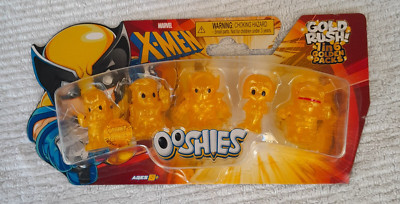 Marvel X-Men Ooshies 5-Pack Limited Edition Gold Rush Golden Pack ...