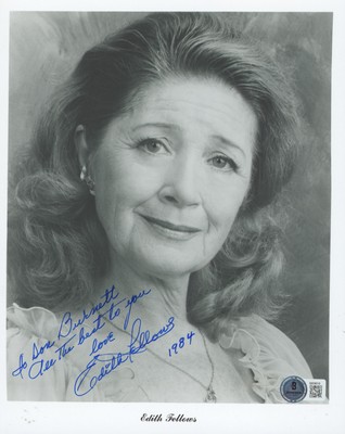 Edith Fellows Pennies from Heaven "All the best" Signed 8x10 Photo BAS ...