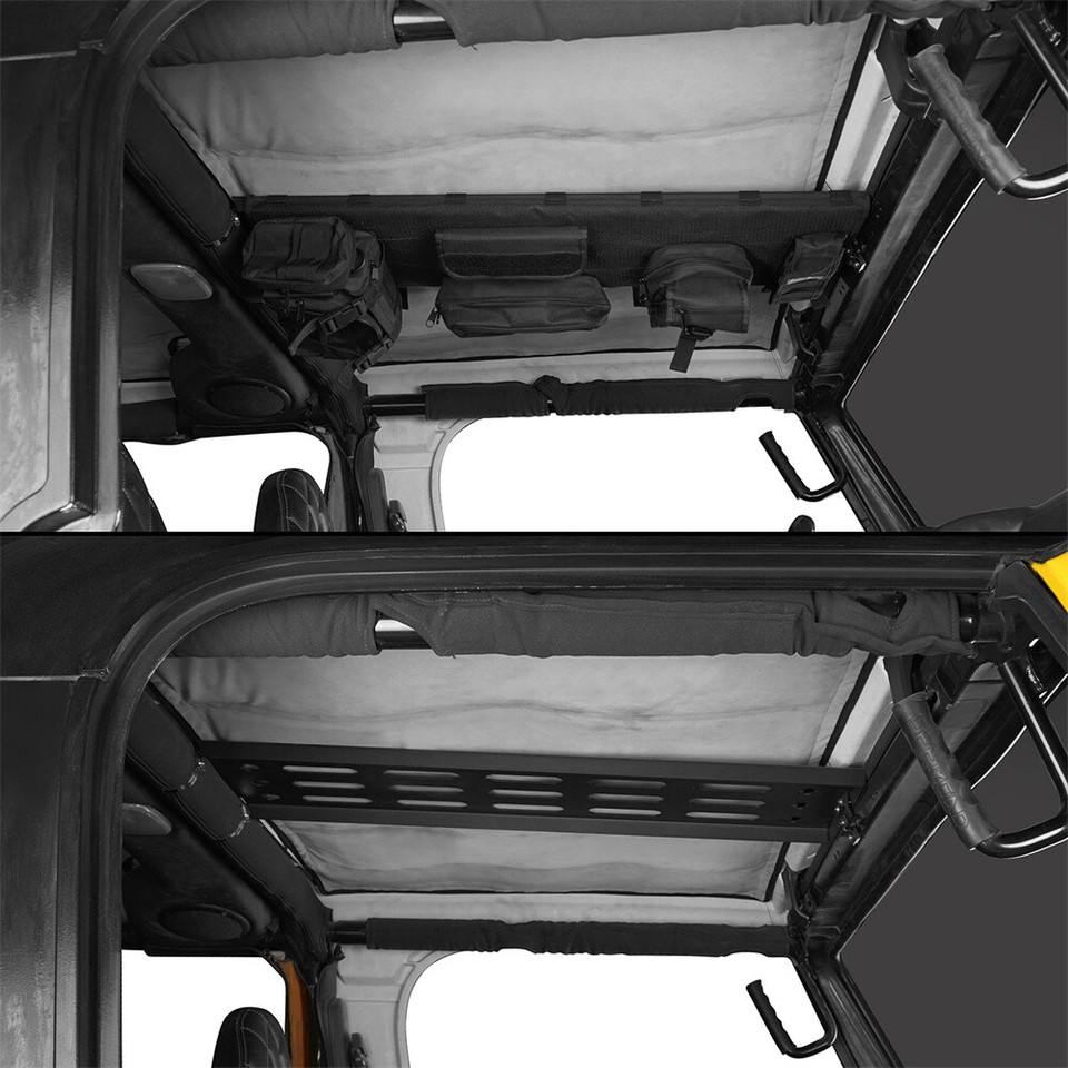 Hardtop Overhead MOLLE Panel Steel w/Storage Bags For 1997-2006 Jeep ...