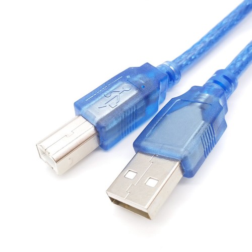 5PC Blue 3FT USB 2.0 A Male to B Male Flat Printer Cable Cord 100cm ...