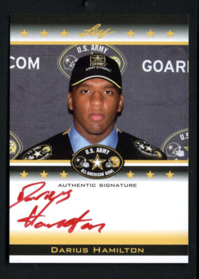 DARIUS HAMILTON 2012 LEAF ARMY ALL-AMERICAN BOWL TOUR AUTO 14/25 ...