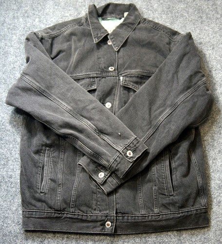 Levi's Silvertab Womens Jacket S Gray Denim Quilted Lining Collared ...