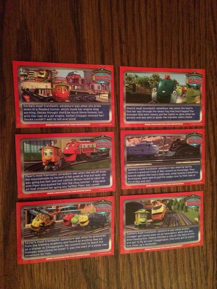 Chuggington Train Trading Cards set of 21 cards 1-18 & 20-22 See Photos ...