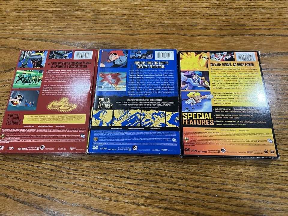 Justice League Animated Series 3 Volumes DVD | eBay UK