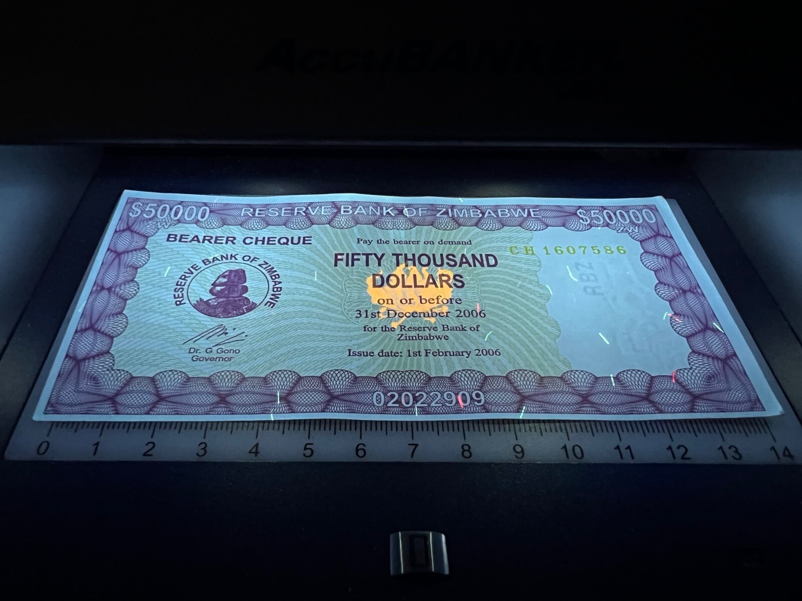 Zimbabwe One 50000 Dollar 2006 Argo Cheque Bill Banknote Money - Pre ...