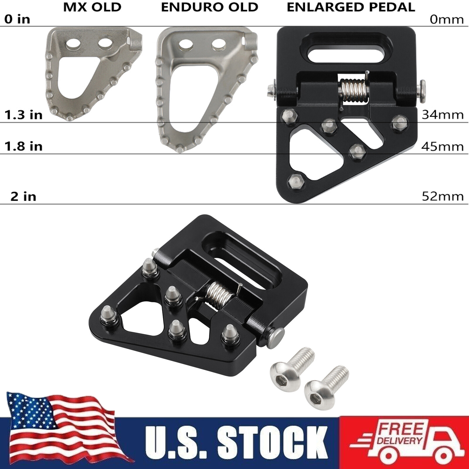 CNC Rear Foot Brake Pedal Tip Plate For KTM 390 Adventure R 690 SMC R ...