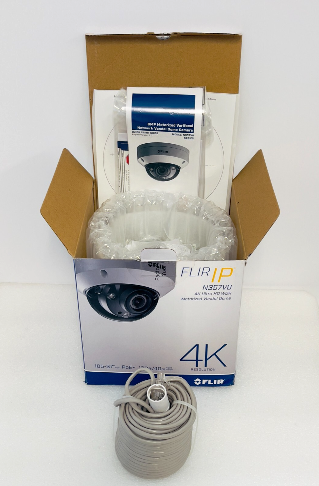 LOREX BY FLIR N357V8 4K HD Outdoor Network Dome Camera IP POE 2.7-12mm ...