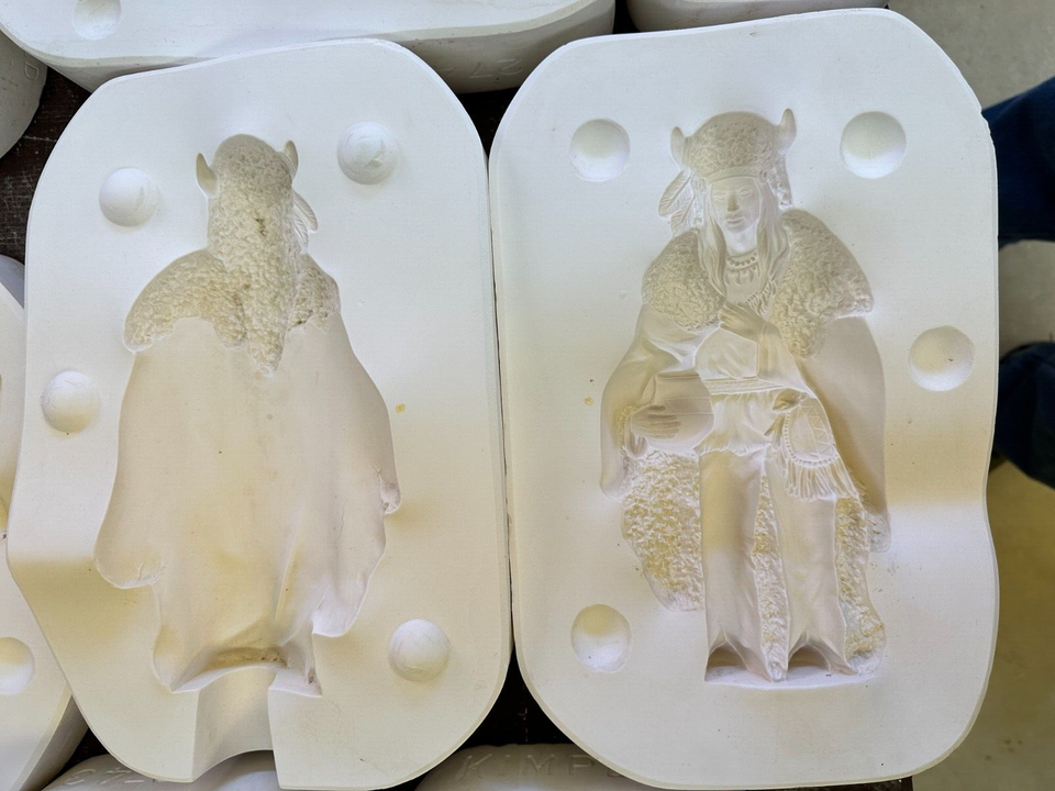 VINTAGE KIMPLE CERAMIC MOLD NATIVE AMERICAN NATIVITY 10 MOLDS COMPLETE ...