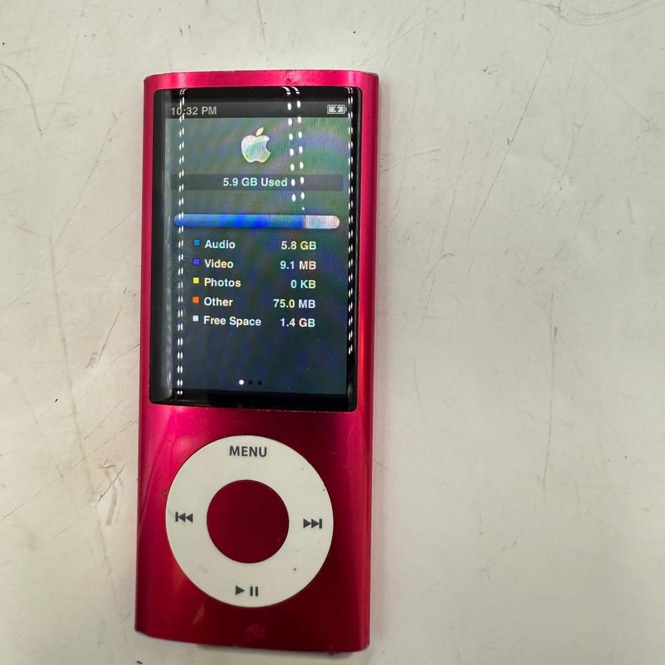 Apple iPod Nano 5th Generation Pink 8GB A1320 MC050LL MP3 Player ...