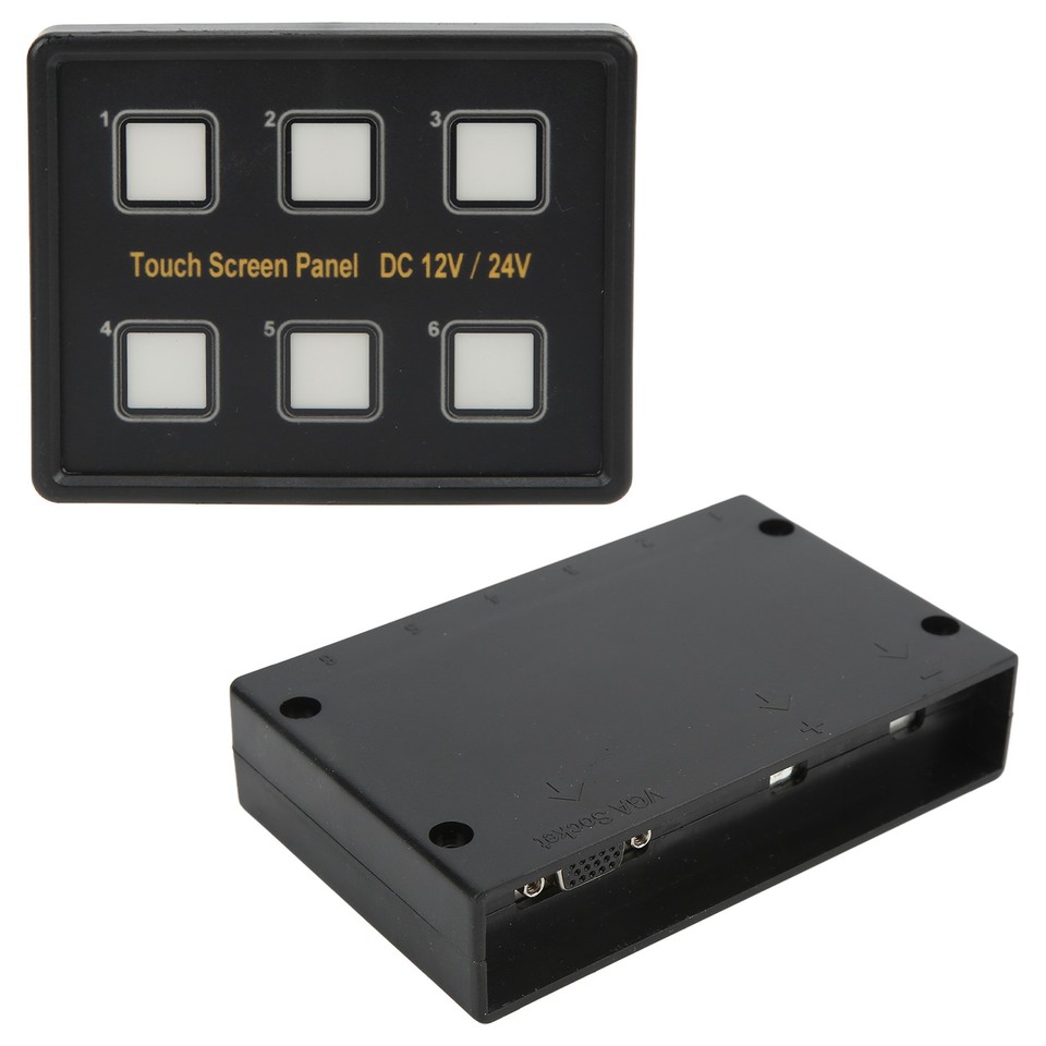 6 Gang Touch Screen Switch Panel ABS Slim Touch Control Panel ...